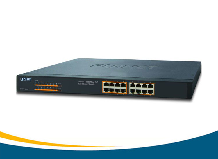 Switch PoE Planet 16 Port 10/100BASE-TX 10/100BASE-TX